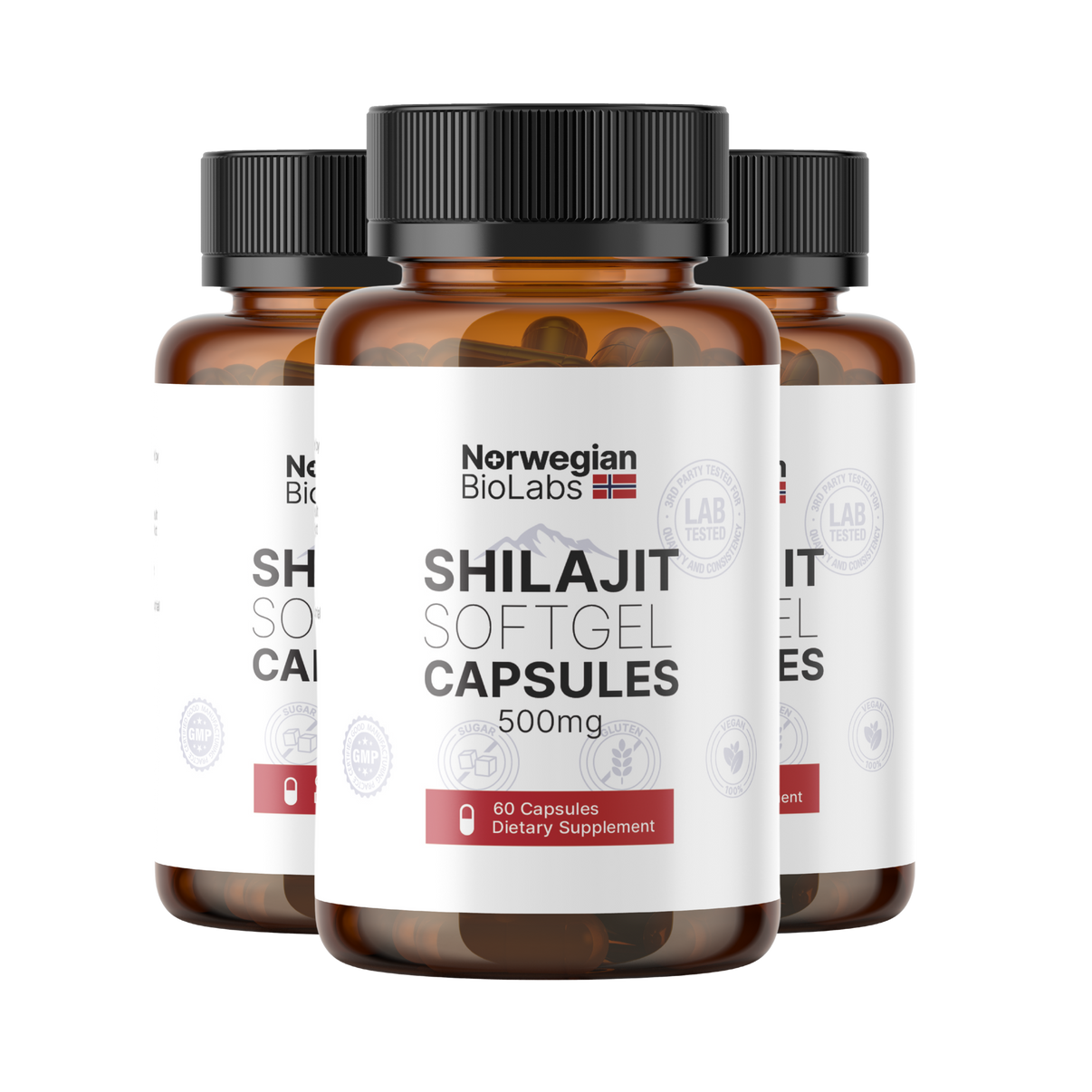 3x Shilajit SoftGel Capsules – Norwegian Bio Labs
